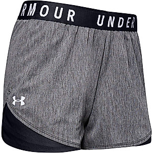 Under Armour Women's Play Up Twist Shorts 3.0 , Black (001)/White , X-Large