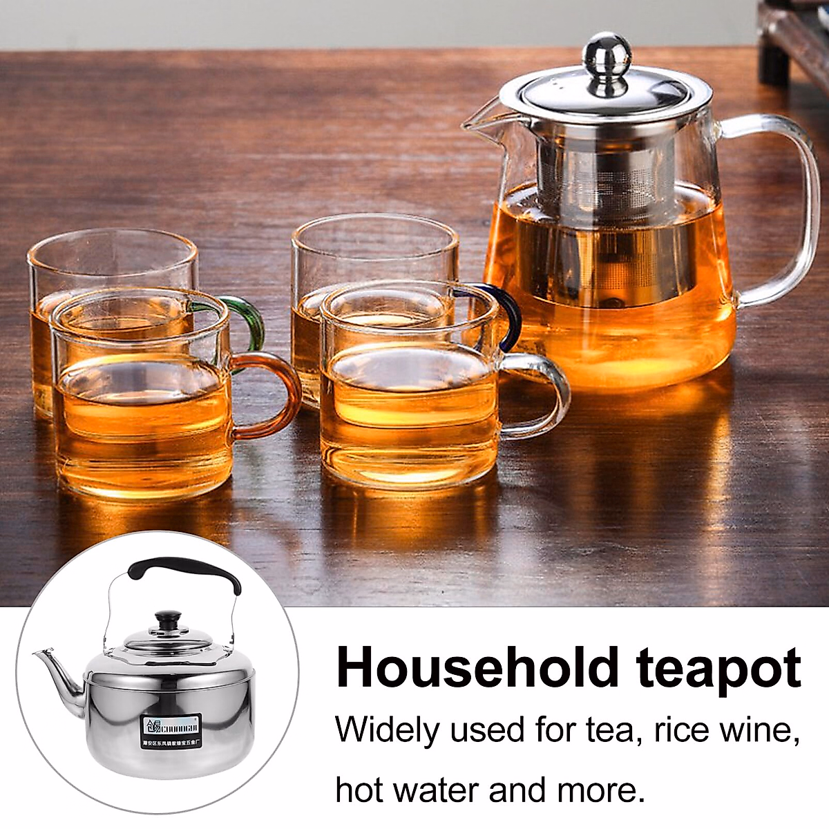 HEMOTON Stovetop Tea Kettle Stove Top Kettle Gooseneck Kettle Water Pouring Kettle Stainless Steel Stovetop Kettle Tea Kettle Stovetop Coffee Electric Tea Pots Heating Kettle Juice Can Gas