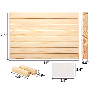 Elsjoy Wood Earring Display Stand with 200 pcs Cards, Tabletop Wooden Earring Display Holder for Selling, Portable Earring Organizer Stand Jewelry Showcase Rack for Retail