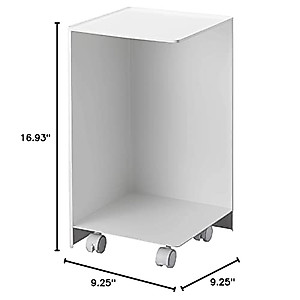 Yamazaki Bathroom Organizer Home Rolling Steel | Toilet Paper Stocker, One Size, White