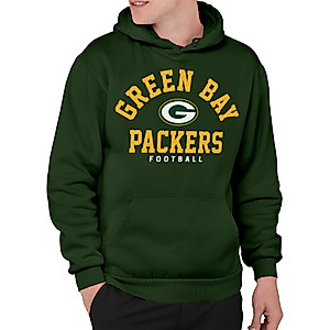 Junk Food Clothing x NFL - Green Bay Packers - Classic Team Logo - Unisex Adult Pullover Fleece Hoodie for Men and Women - Size Medium