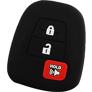 KeyGuardz Keyless Remote Car Key Fob Outer Shell Cover Soft Rubber Case for Toyota Scion Corolla Prius Tacoma HIghlander HYQ12BDM