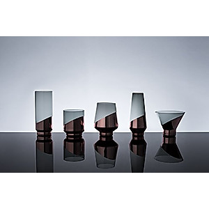 Viski Dipped Crystal Wine Glasses Stemless, 2 Count (Pack of 1)