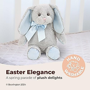 Bearington Lil' Hopsy The Stuffed Bunny, 12 Inch Blue Stuffed Bunny for Easter