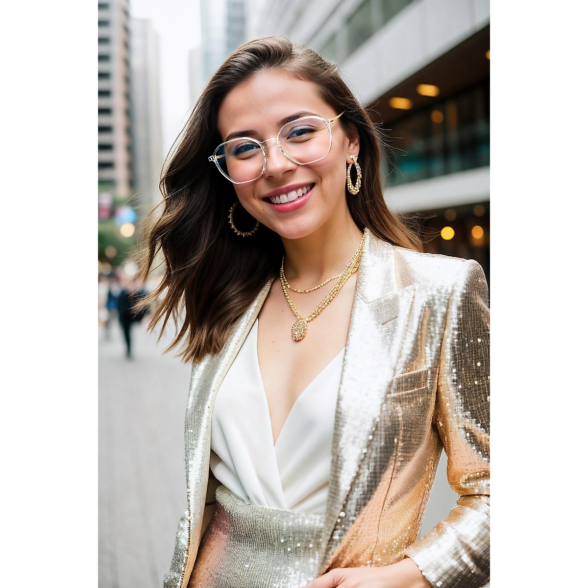 VISOONE Lightweight TR90 Blue Light Blocking Glasses Frame with Anti Glare Eye Protection for Women and Men RANE