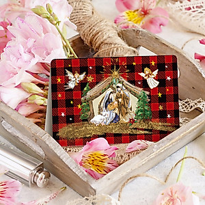 Artoid Mode 24 Pack Angels Cabin Christmas Thank You Cards Xmas Tree Greeting Cards Gift With Envelope Sticker Blank Note Cards for Birthday Wedding Baby Shower Bridal Shower, 4 x 6 Inch