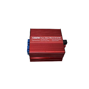 1000W Pure sine ave Power Inverter, Input DC24V Output AC110V 60Hz, with Dual Sockets, USB Output and LCD Wired Remote kit Ideal for 24V Solar System
