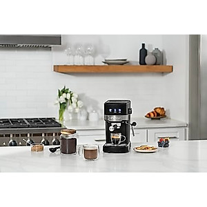 Gourmia 15-Bar Espresso Maker with Powerful Frothing Wand with 1.2L Removable Water Reservoir, Black