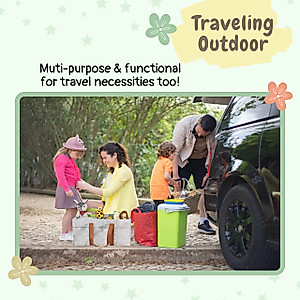 SanYeth Minimalist Grey Felt Diaper Caddy - Organizer Basket for Car, Nursery & Travel - 3 Compartment, Portable, Neutral Gift for Baby Boy or Girl