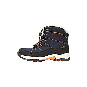 Mountain Warehouse Comet Kids Waterproof Snowboots -Warm Winter Shoes Navy Kids Shoe Size 13 US