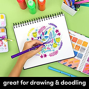 PAPERAGE Dual Tip Brush Pens (4.0mm Brush Tip + 0.5mm Fine Tip), Pastel, 6 Pack Dual Tip Brush Pen Set for Drawing, Hand-Lettering, Calligraphy, Journaling and More