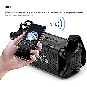 W-KING Bluetooth Speaker, 50W IPX6 Waterproof Loud Speakers Bluetooth Wireless, Large Outdoor Portable Bluetooth Speakers with Subwoofer for Deep Bass/Bluetooth 5.0/Power Bank/40H Play/TF/AUX/NFC/EQ