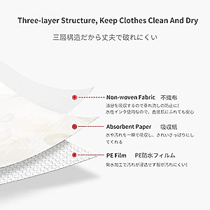 Poksun Baby and Infant Disposable Travel Bibs - Soft, Leakproof, for Toddlers Babies, Feeding, Traveling, (60PCS) Fruit