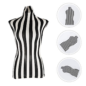 Black and White Striped Superb Mannequin Fabric Cover, 100% Handmade, Soft and Stretchy, Suitable for Fashion Designer Retail Boutique Seamstress Mannequin Display Fitting Look, Mannequin not Included