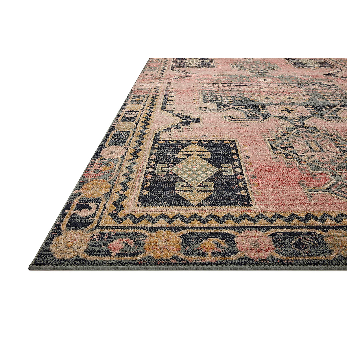 Loloi II Jocelyn Collection JOC-06 Accent Rug 2'-3" x 4'-0" Rose/Rose Rectangular 0.38" Thick