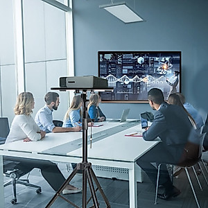 Projector Stand, Sturdy Durable Metal Laptop Tripod Stand with Wheels, Folding Floor Tripod Stand with Tray, Adjustable Height Portable DJ Equipment Stand for Indoors and Outdoors (43 Inch - 73 Inch)