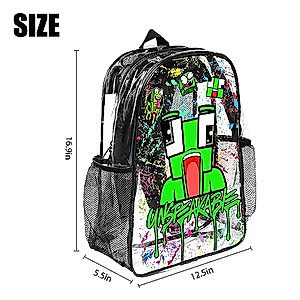 QIDOZVIY Transparent Clear Backpack Waterproof See Through Daypack Heavy Duty PVC Transparent Bookbag for Buy Girl 17IN