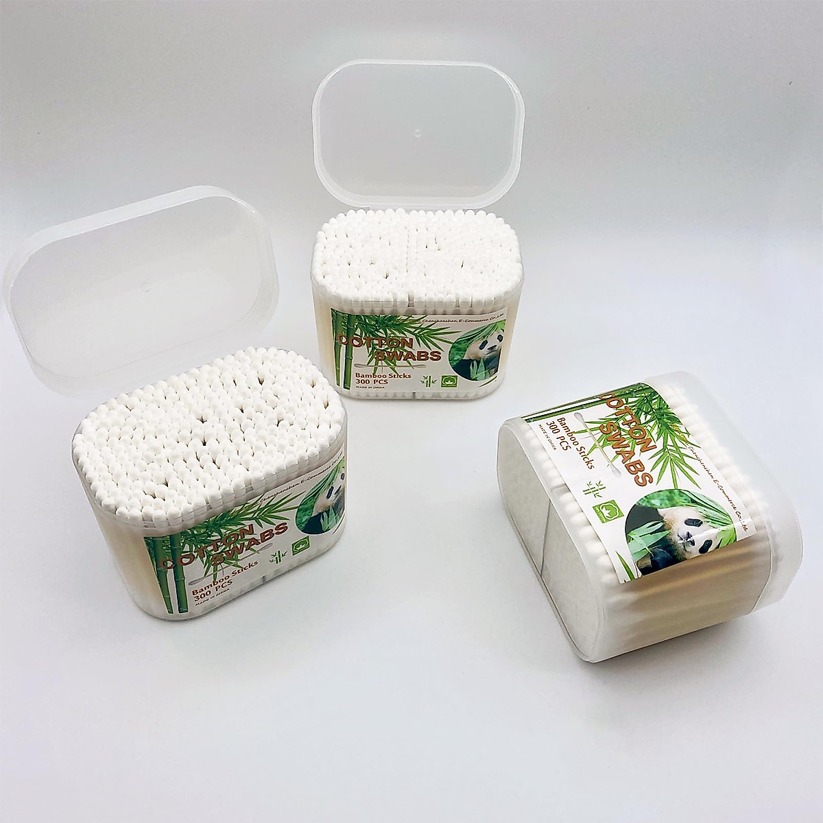 900pcs Bamboo Cotton Swabs, Biodegradable Wooden Cotton Buds