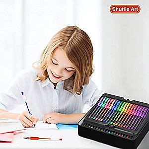 Shuttle Art Gel Pens, 120 Pack Gel Pen Set Packed in Metal Case, 60 Unique Colors with 60 Refills for Adults Coloring Books Drawing Doodling Crafts Scrapbooking Journaling