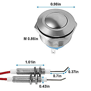 Hicello Push Button Control Switch Ignition, Automatic Ignition System, Control AA Battery Type Ignitor with Electrode Spark 11PCS