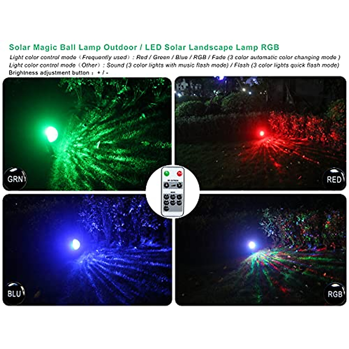 LED CONCEPT Solar Pathway Light RGB Outdoor, Solar Colorful Garden Lights, Waterproof Solar Powered Landscape Light for Walkway, Garden, Patio, Lawn, Yard(LC-Pathway Light-01)