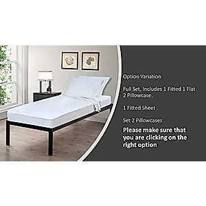 Cotton/Poly Fitted Cot Sheet, White