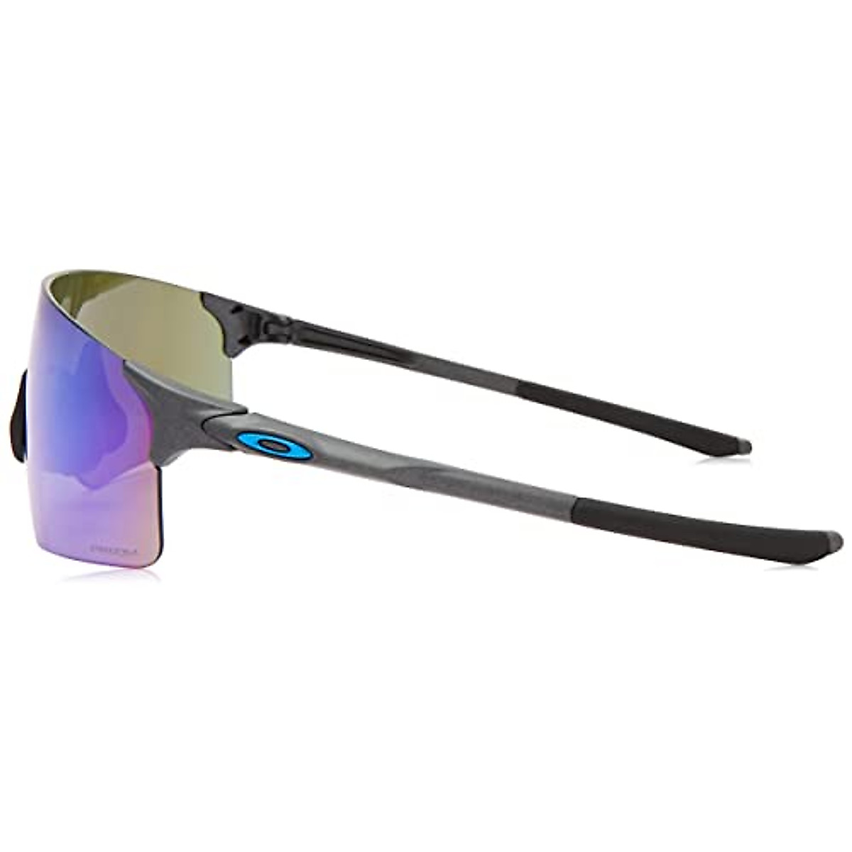 Oakley Men's OO9454 EVZero Blades Rectangular Sunglasses, Steel/Prizm Sapphire, 38 mm