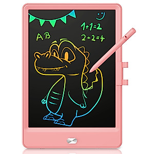 KOKODI LCD Writing Tablet, 8.5 Inch Toddler Doodle Board Drawing Tablet, Erasable Reusable Electronic Drawing Pads, Educational and Learning Toy for 3-8 Years Old Boy and Girls (Pink)