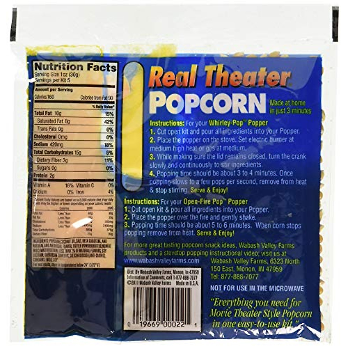 Wabash Valley Farms, Single Real Theater Popcorn All Inclusive Popping Kit