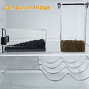 8 Pcs Food Storage Containers for Pantry Clear Airtight Food Flour Storage Container Set with Lid 1.3 L/ 44 oz Pantry Organization Canisters Air Tight Kitchen Container for Bean Sugar Pasta Rice