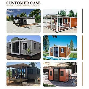 20 Ft Portable prefabricated Tiny Home 40 Ft Houses to Live in Double Wings Folding Design for Home or Office Use，Customizable 1 2 3 4 Rooms