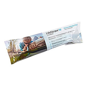 LifeStraw Personal Water Filter for Hiking, Camping, Travel, and Emergency Preparedness, 1 Pack, Blue
