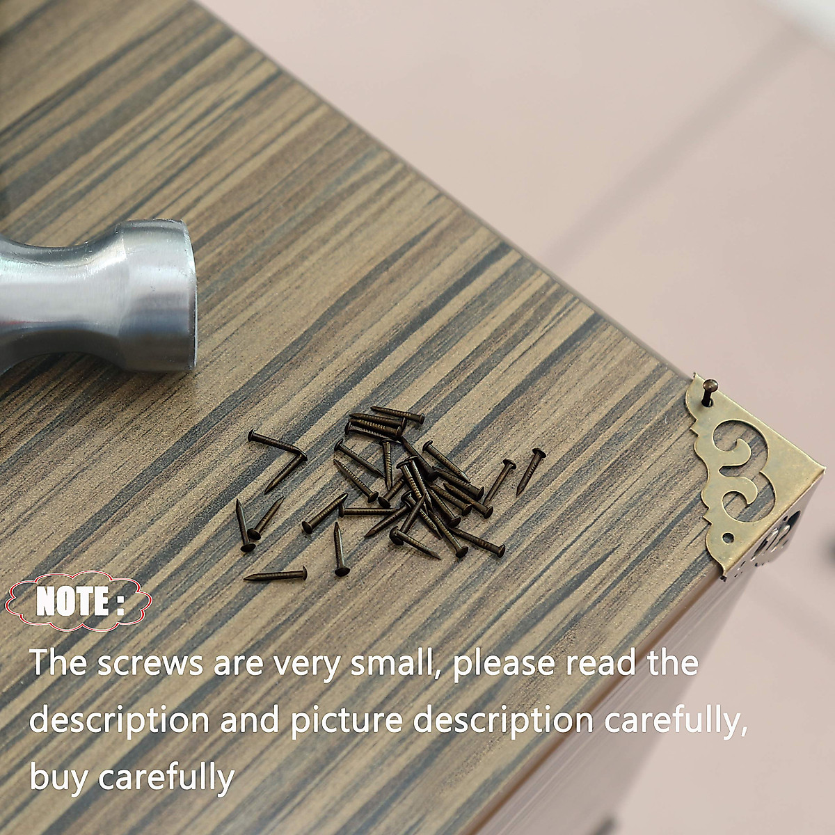 newlng 1200pcs 6 Kinds of Wood Screws Small Screws for Wood Small Hinge Screw Wood Nail Tiny Craft Screws DIY Mini Screw and Nail Small Wood Screws Assortment Kit