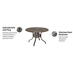 homestyles 6659-32 Outdoor Dining Table, 48Lx48Dx29H, Taupe