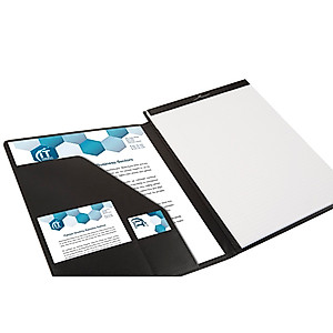 Office Depot® Brand Professional Legal Pad With Privacy Cover, 8-1/2" x 11", Narrow Ruled, White, 100 Pages (50 Sheets), Black