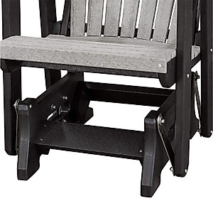 American Furniture Classics Double Center Table Glider, Light Gray