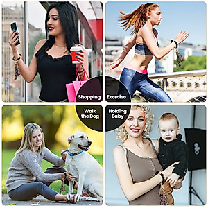 PAKASEBOXES Bracelet Wristlet Keychain with Lanyard for Keys, Silicone Beaded Key Ring for Women, Mother's day Christmas Gift