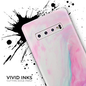 DesignSkinz Marbleized Soft Pink Protective Vinyl Decal Wrap Skin Cover Compatible with The Samsung Galaxy S20 (Screen Trim & Back Glass Skin)