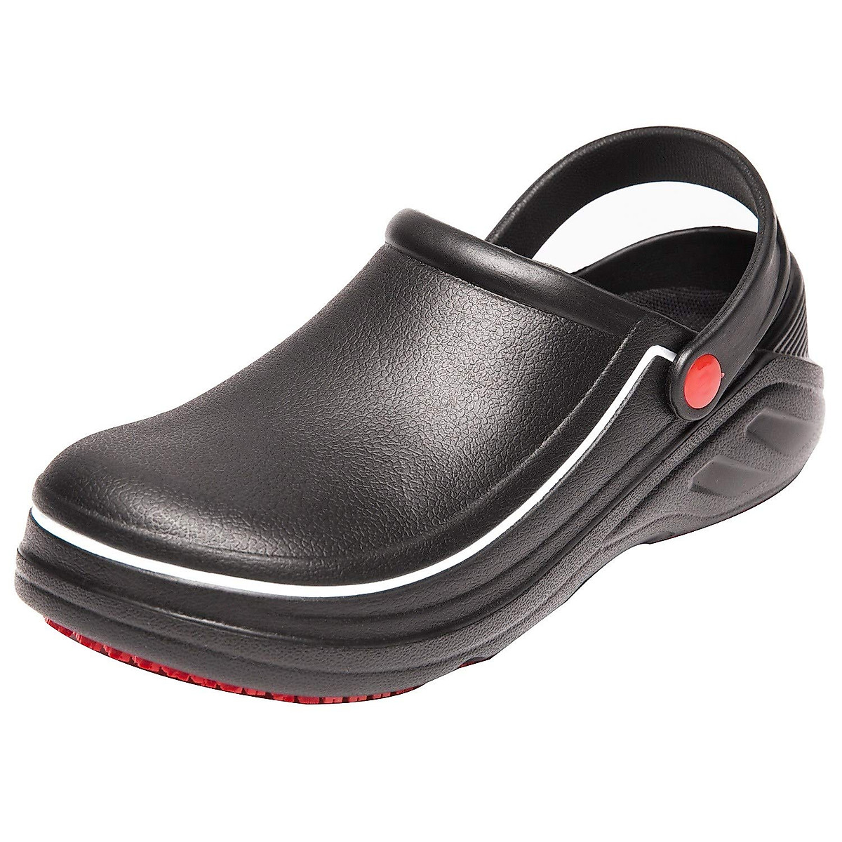 Men and Women's Non-Slip Nursing Chef Shoes Oil Water Resistant Safety Working Shoes for Kitchen Garden Bathroom, Black, 9 Women/8 Men