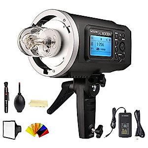 Godox AD600BM Bowens Mount 600Ws GN87 High Speed Sync Outdoor Flash Strobe Light with 2.4G Wireless X System, 8700mAh Battery to Provide 500 Full Power Flashes Recycle in 0.01-2.5 Second