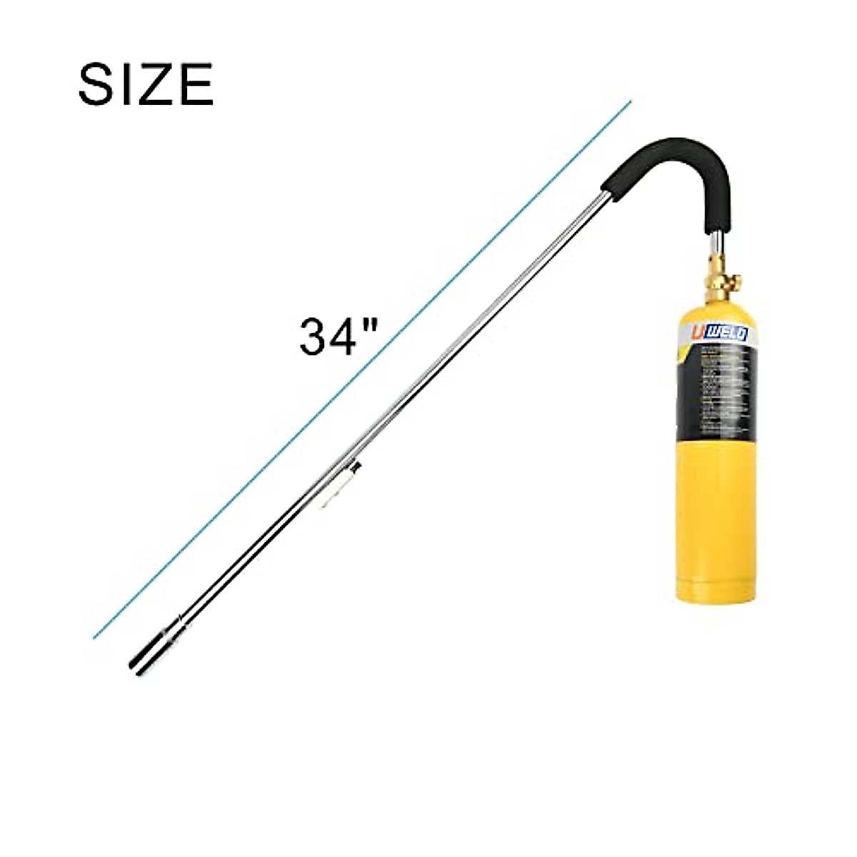 CAMPFIRE Propane Torch Weed Burner Propane Weed Torch with Turbo Trigger Push Button Igniter,Garden Torch for Weeds for Roof Asphalt,Ice Snow,Road Marking,Charcoal