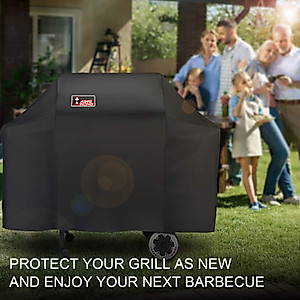 Kingkong 7573/7106 Cover for Weber Spirit 200, 300 Series and Genesis Silver Gas Grill Brush, Black