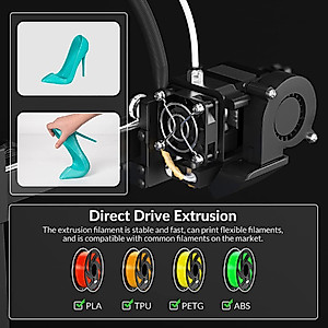 TRONXY Mini Desk 3D Printer CRUX1 with 4 Pack Colorful Glow in The Dark PLA 1.75mm 3D Printing Filament 250gx4