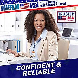 Mifflin-USA Plastic Waterproof ID Badge Holders (Clear, 2.25x3.5 Inch, 100 Pack), Vertical Hanging Name Card Holder with Zipper, Resealable Bulk Nametag Holders