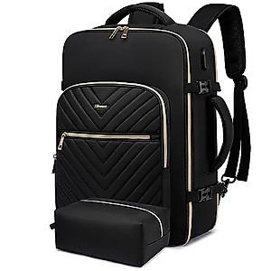 MOMUVO Large Travel Backpack for Women Airline Approved, 30L Carry on Backpack Flight Approved, 17 Inch Laptop Backpack Waterproof Luggage Backpack for Weekender Overnight Business