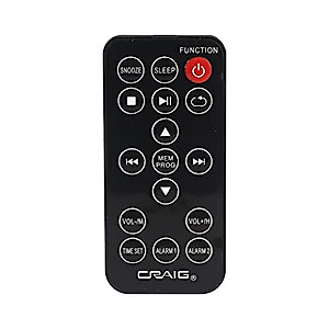 Craig CM427BT-SL 3-Piece Vertical CD Stereo Shelf System with AM/FM Radio, Bluetooth Wireless Technology & Remote Control in Silver | LED Display | Dual Alarm Clock with Snooze | AUX Port Compatible |