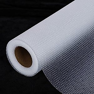 foci cozi,17.7Inch X 32.8FT Shelf Liner,Drawer Liner,Contact Paper for Cabinets,Refrigerator Liners,White