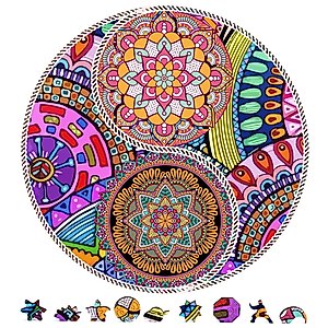 ZenChalet - Yin Yang Flower 200 Piece Puzzles for Adults - Premium Jigsaw Wooden Puzzle for Adults, Surprise Your Friends or Family with a Unique Gift - Brain Teaser Puzzle