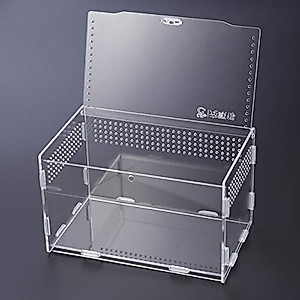 POPETPOP Reptile Tank 1Pc Reptile Box Portative Utility Reptile Box Feeding Case for Tortoise Spider Scorpion Snake Snail Terrarium