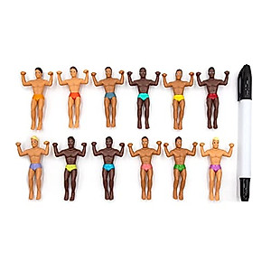 NPW Classic Themed Reuseable Glass Drink Markers, 12 Count, Multi Color